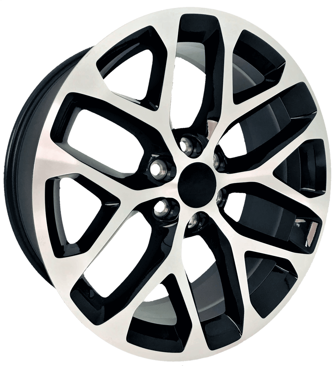 26x10 LT628 781 Snowflakes Wheels - Gloss Black Machine Face
