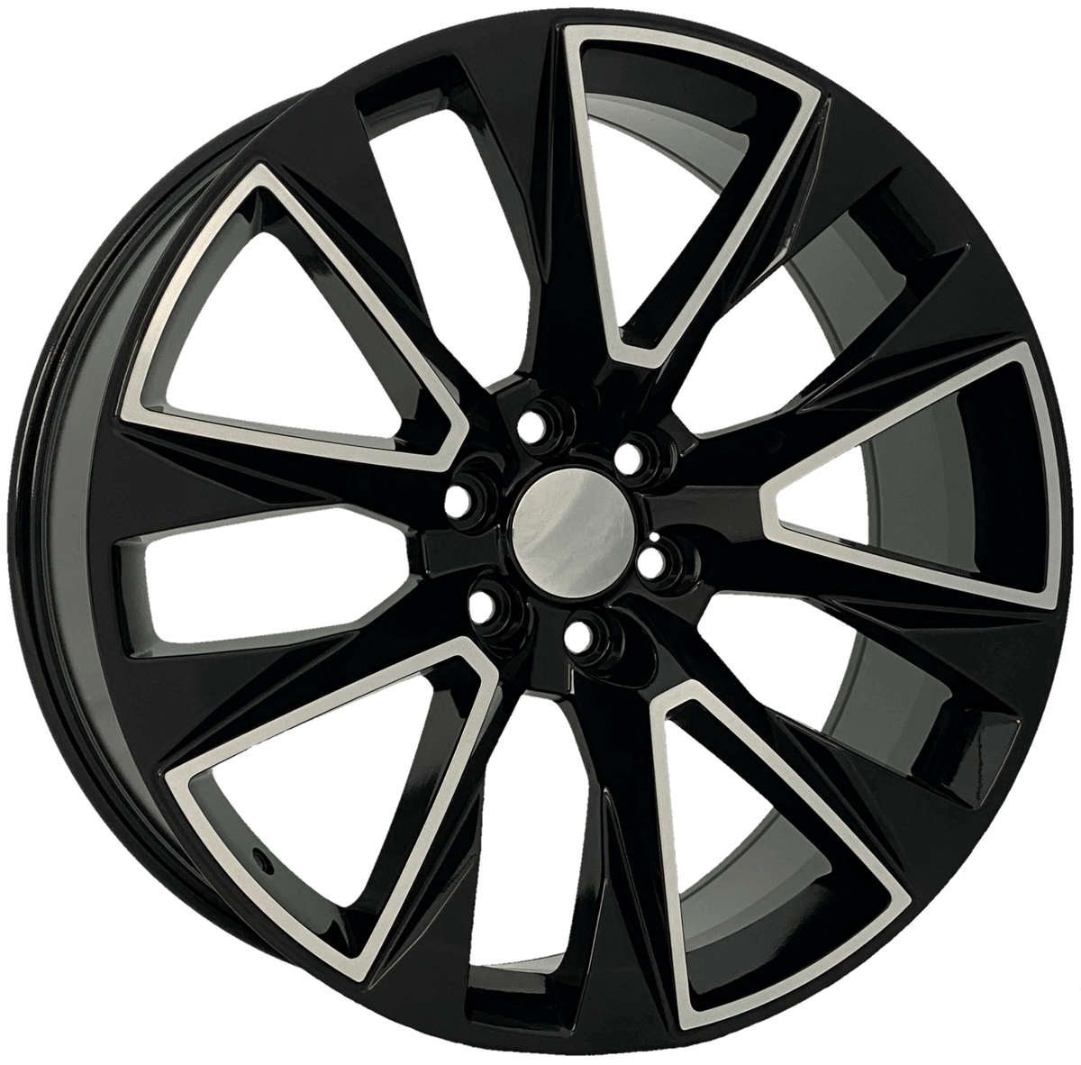 26x10 Replica RP001 NEW LTZ Gloss Black Machine Face Wheels